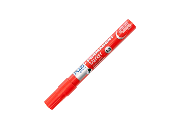 Marcador permanente rojo 1.3mm Plus Office