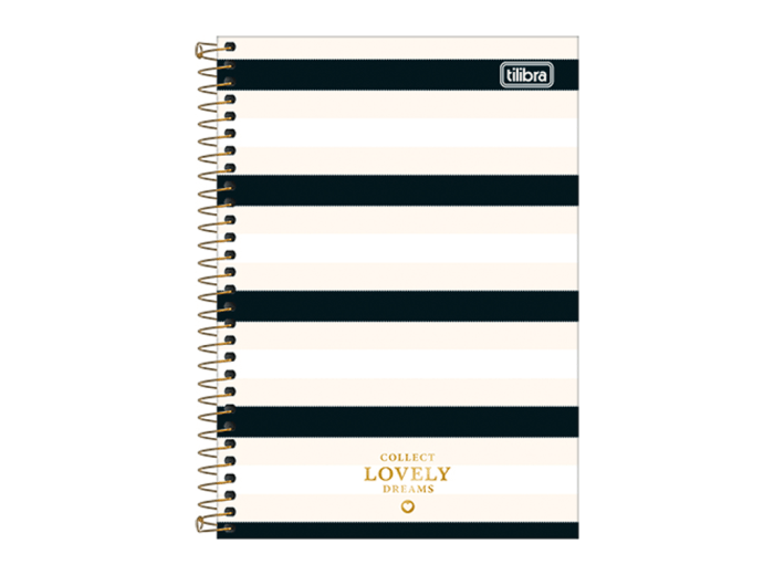 Cuaderno Tilibra West Village 319881 tapa dura rayada con espiral 80 hojas